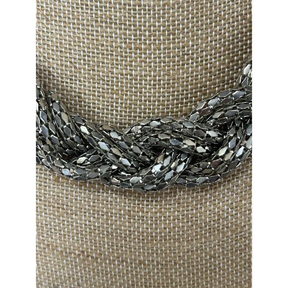 Express | Jewelry | Lovely Y2k Express Gunmetal Gray Scale Braided Mesh ...